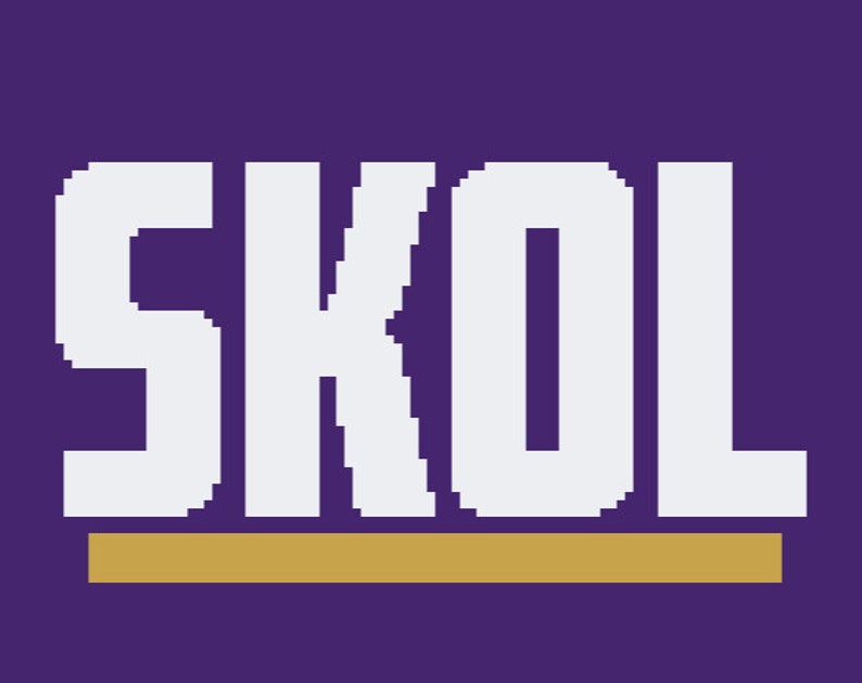 SKOL Crochet **pattern ONLY** C2C Minnesota Football Afghan, Tapestry ...