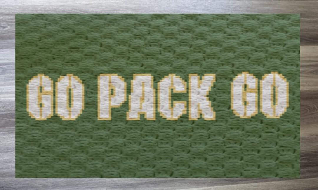 Go Pack Go Crochet **pattern ONLY** C2C Packers Afghan, Tapestry ...