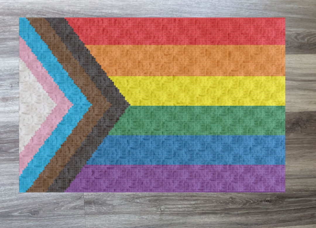 Pride Crochet **pattern ONLY** C2C LGBTQ+ Afghan, Tapestry, Graphgan ...