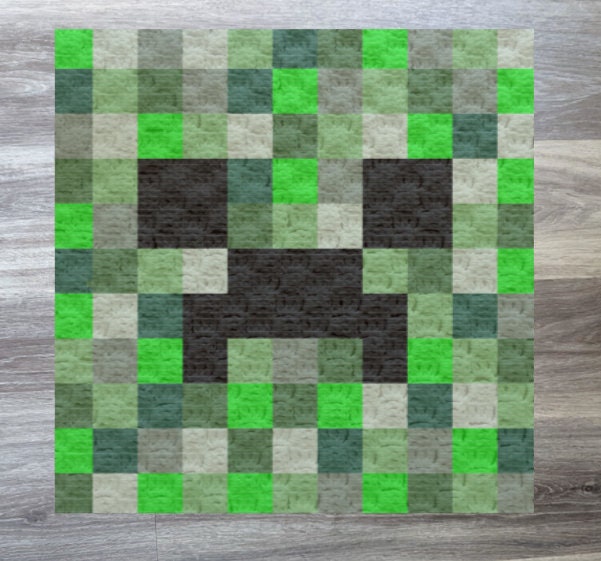 Creeper Crochet **pattern ONLY** C2C Minecraft Afghan, Tapestry ...