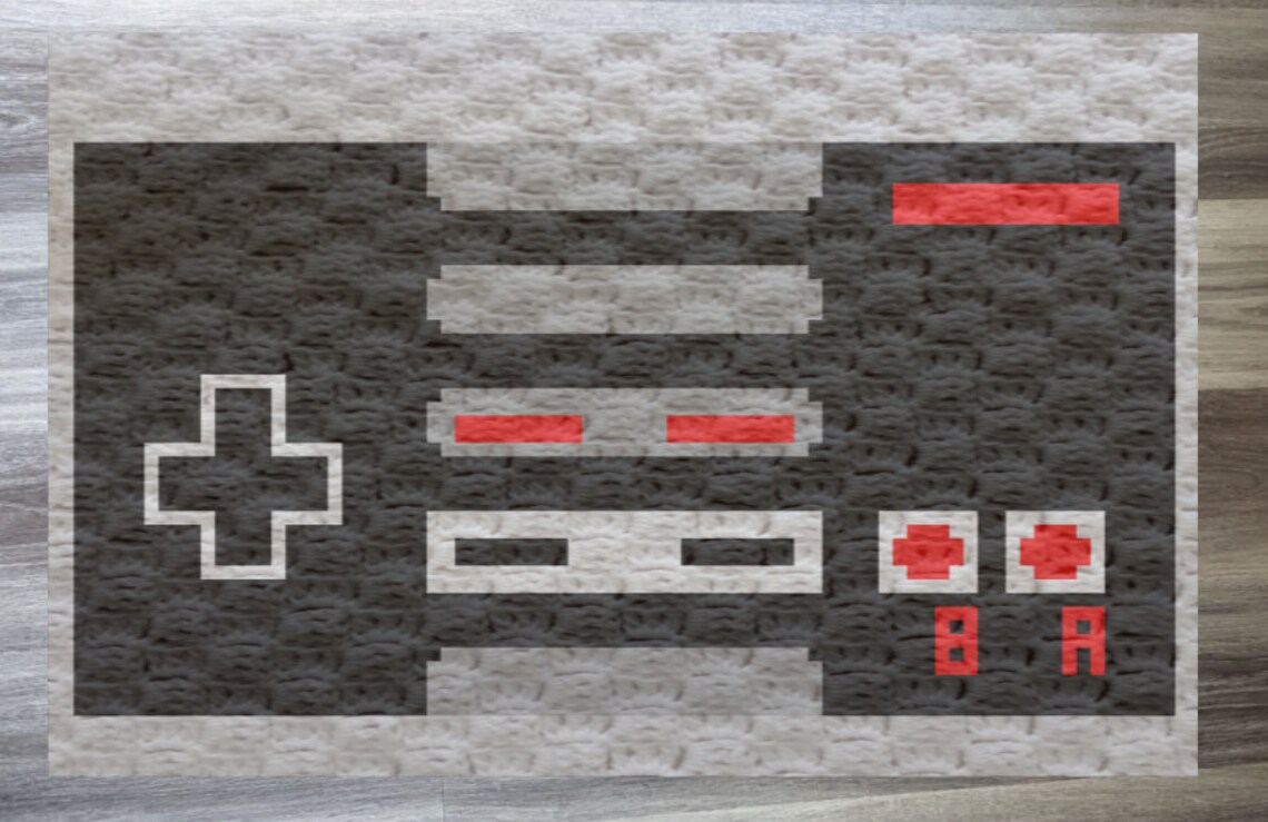 NES Controller Crochet **pattern ONLY** C2C Throw-back, Retro, Tapestry ...