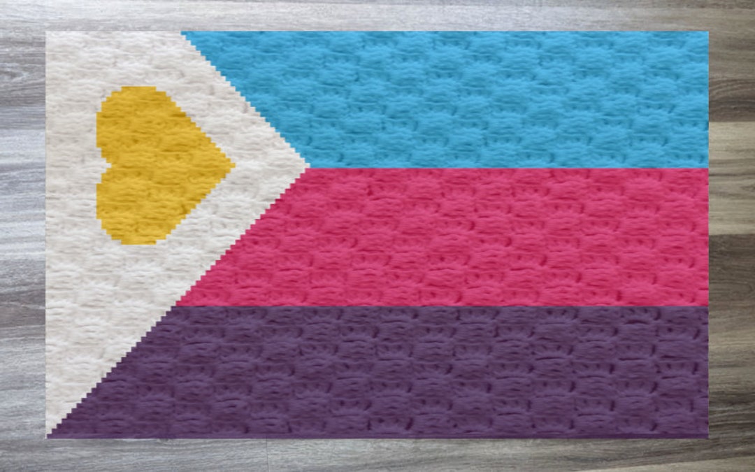 Tricolor Polyamory Pride Flag Crochet **pattern ONLY** C2C LGBTQ+ ...
