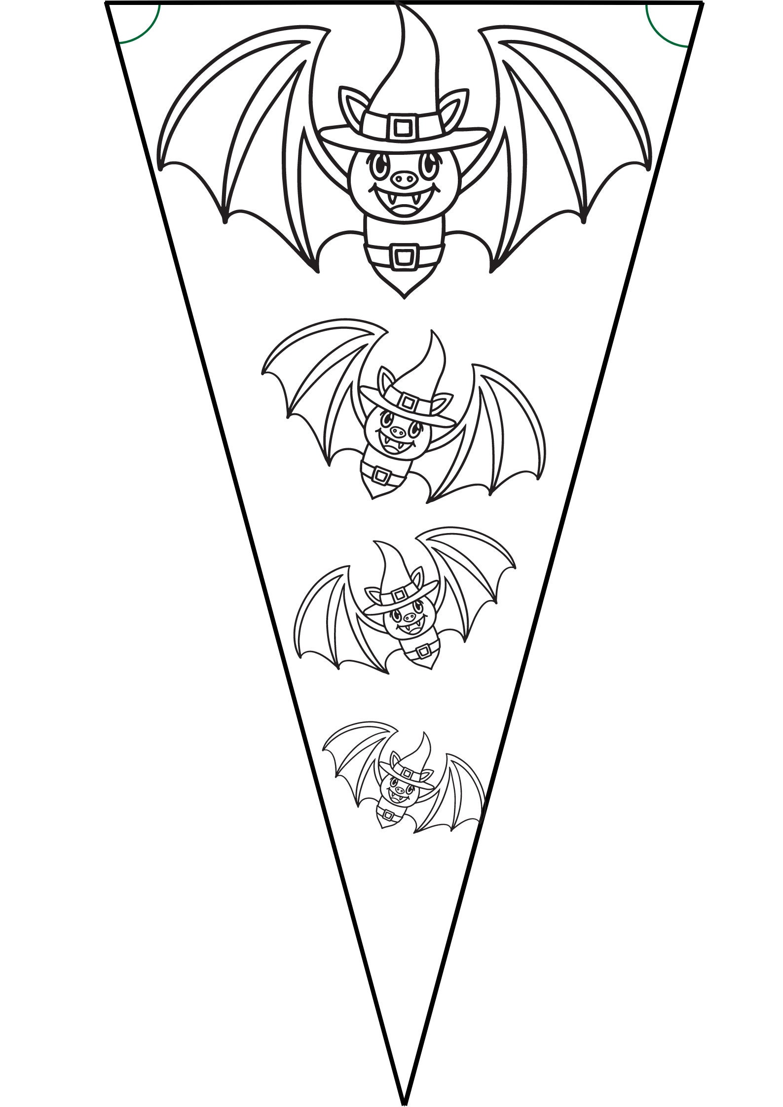 Halloween Bunting Printable, Print Out Colour In, Colouring Decorations ...