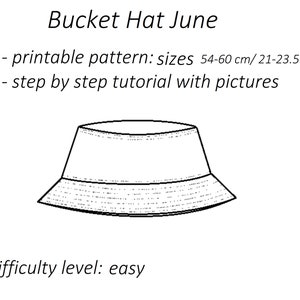 Bucket Hat Pattern June, Easy Bucket Hat Sewing Pattern PDF, Summer Hat ...