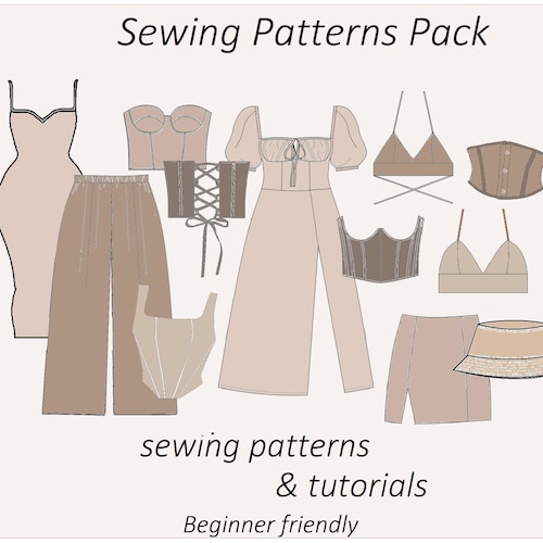 6 Pattern Basic PDF Sewing Patterns for Women / PDF Sewing - Etsy