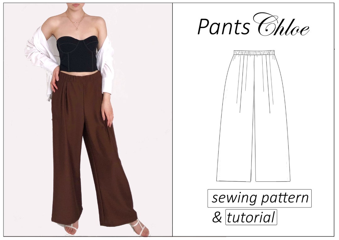 Wide Leg Pants Pattern, Palazzo Pants Sewing Pattern PDF, Wide Legged ...