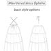 Open Back Dress Pattern Ophelia, Maxi Tiered Dress Sewing Pattern PDF ...