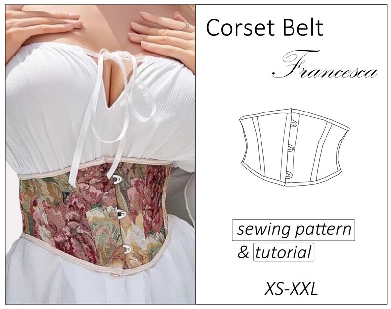 Corset Pattern Francesca Corset Belt Pattern PDF Sewing - Etsy