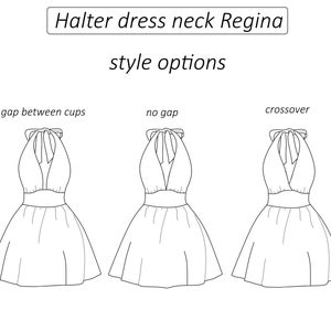 Halter Dress Pattern Regina, Halter Neck Dress Sewing Pattern PDF ...
