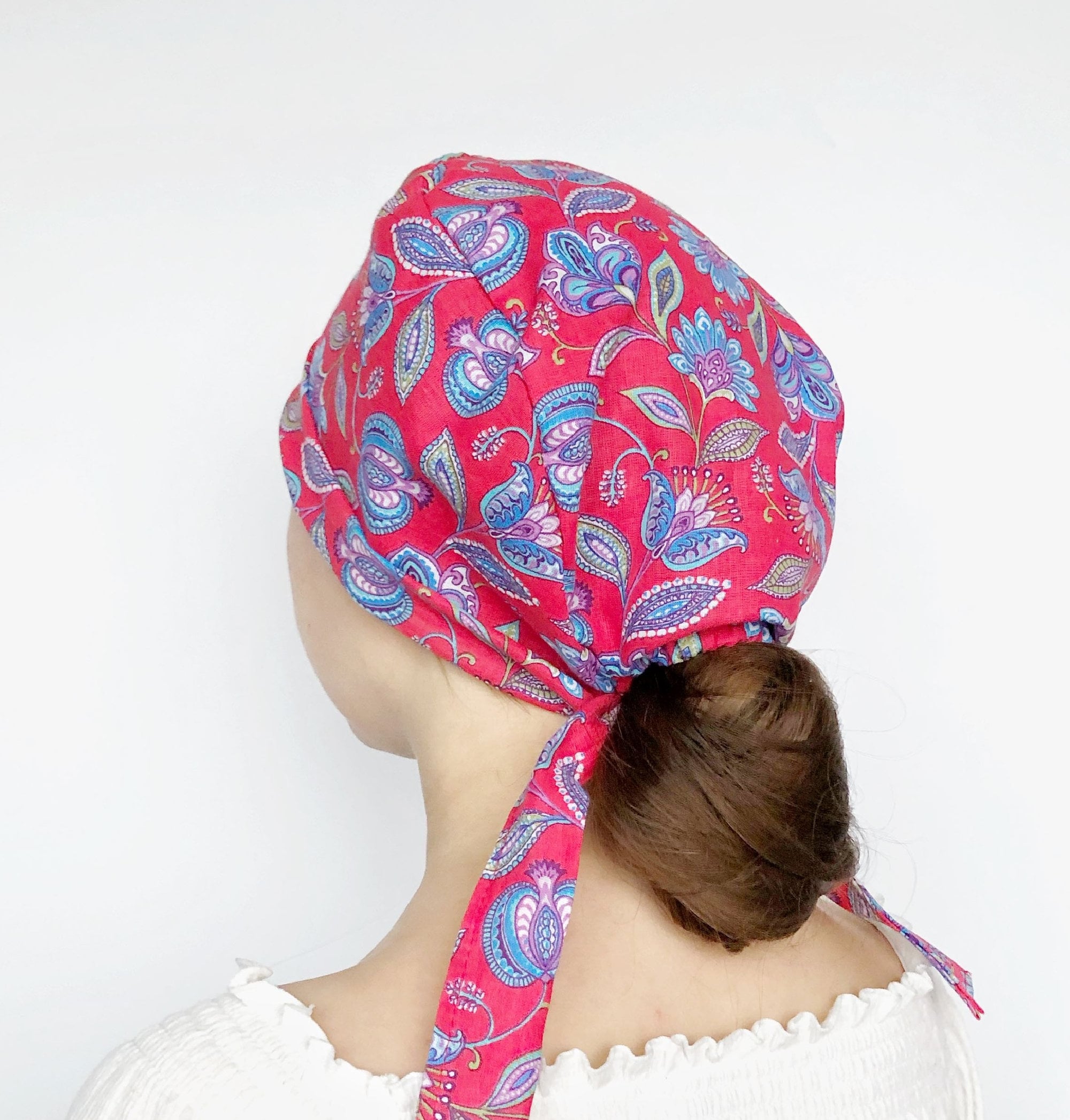 Scrub Cap Pattern, Scrub Hat Sewing Pattern Scrub Cap Ponytail PDF ...
