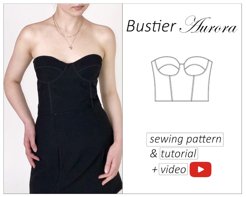 Bustier Pattern Bustier Top Corset Sewing Pattern PDF - Etsy