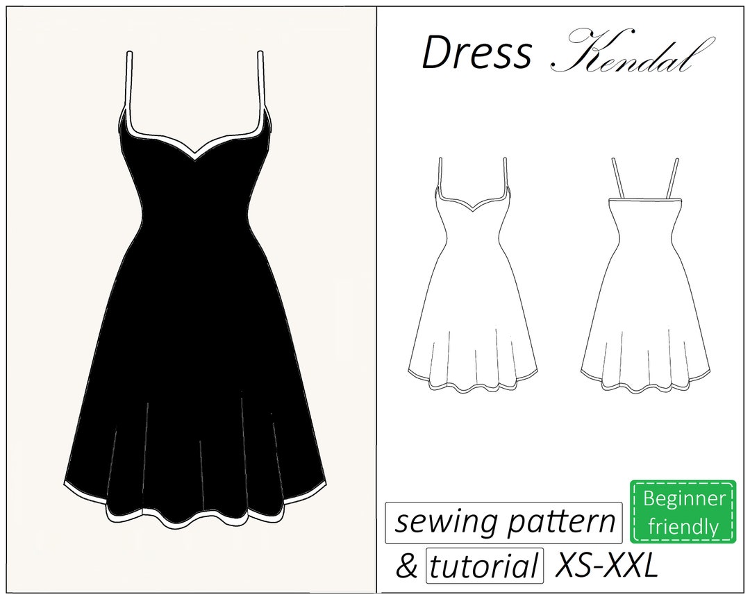 Sweetheart Neckline Dress Pattern Kendal, Bodycon Dress Sewing Pattern ...