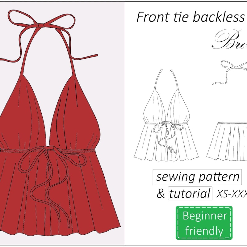 Tie Back Top Pattern - Etsy