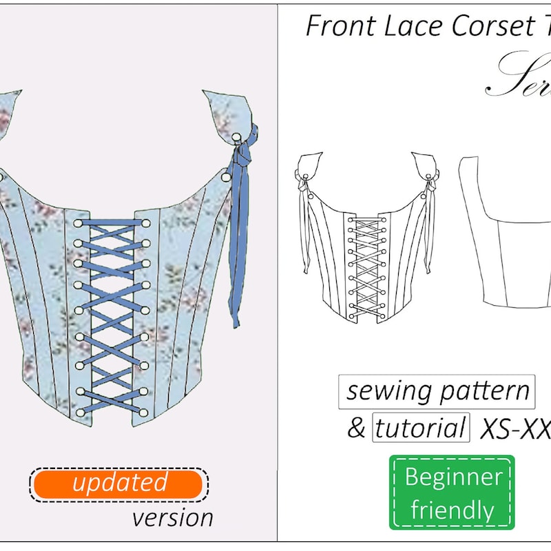 Womens Lace Front Corset - Etsy