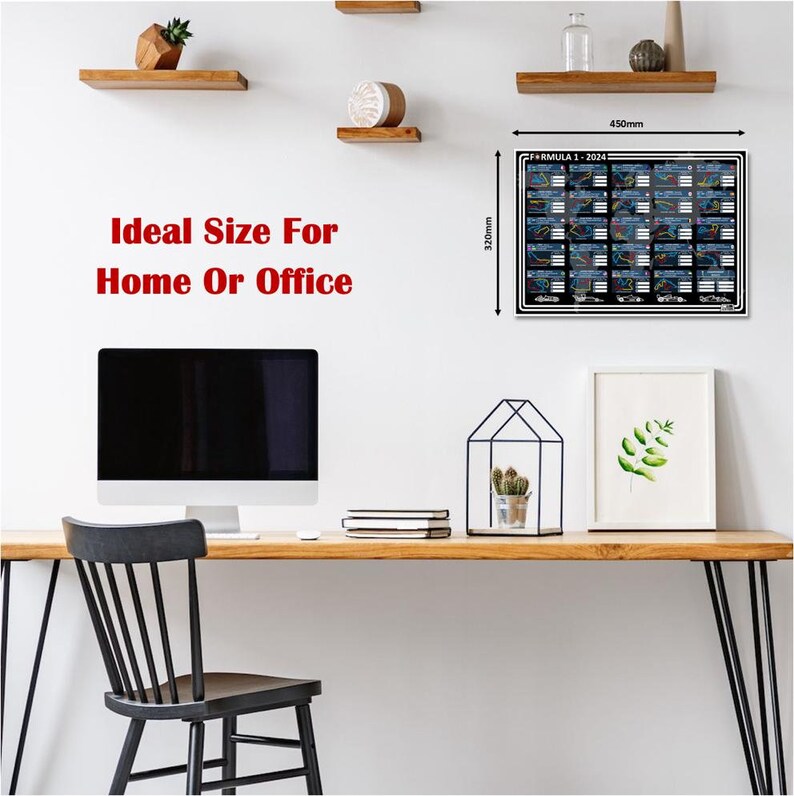 Formula 1 Racing Schedule 2024 Wallchart SRA3 Poster 450mm X 320mm ...