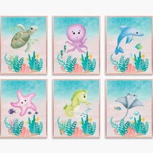 Printable Under the Sea Ocean Theme Nursery Prints Digital - Etsy