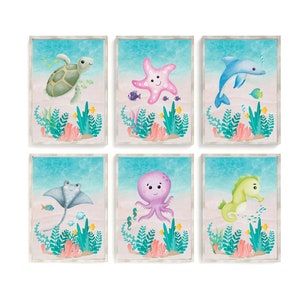 Printable Under the Sea Ocean Theme Nursery Prints Digital - Etsy