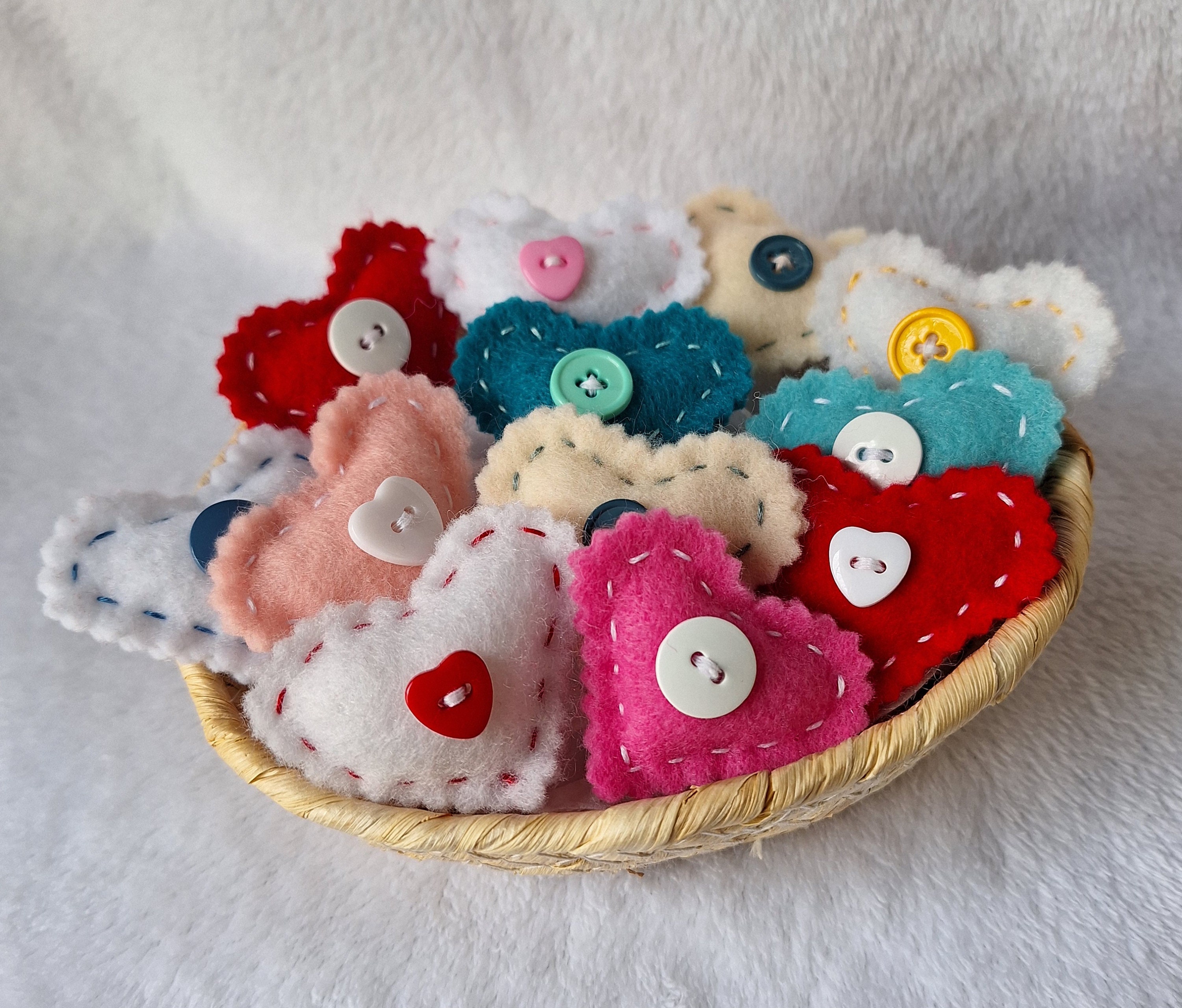 Pocket Hugs, Felt Pocket Heart, Handmade Gift, Pocket Charm, Stocking ...