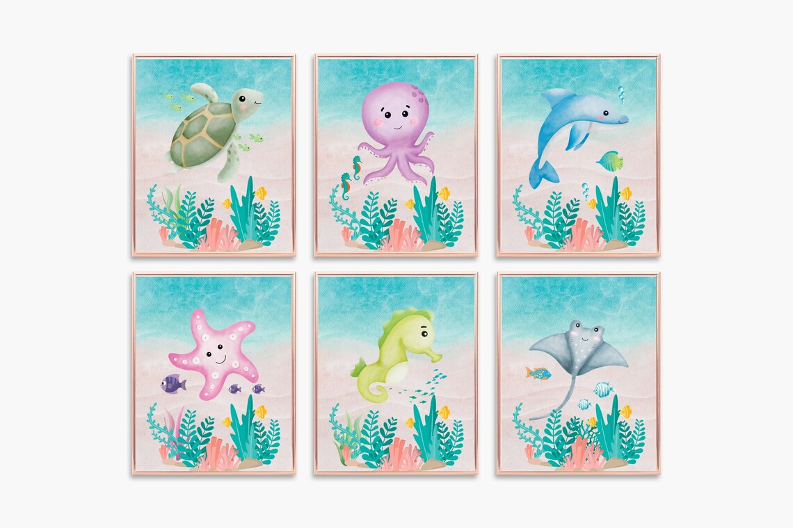 Printable Under the Sea Ocean Theme Nursery Prints Digital - Etsy
