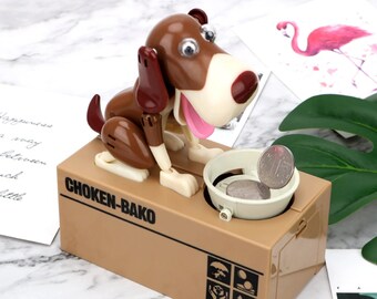 Dog Eating Coin Bank - Etsy