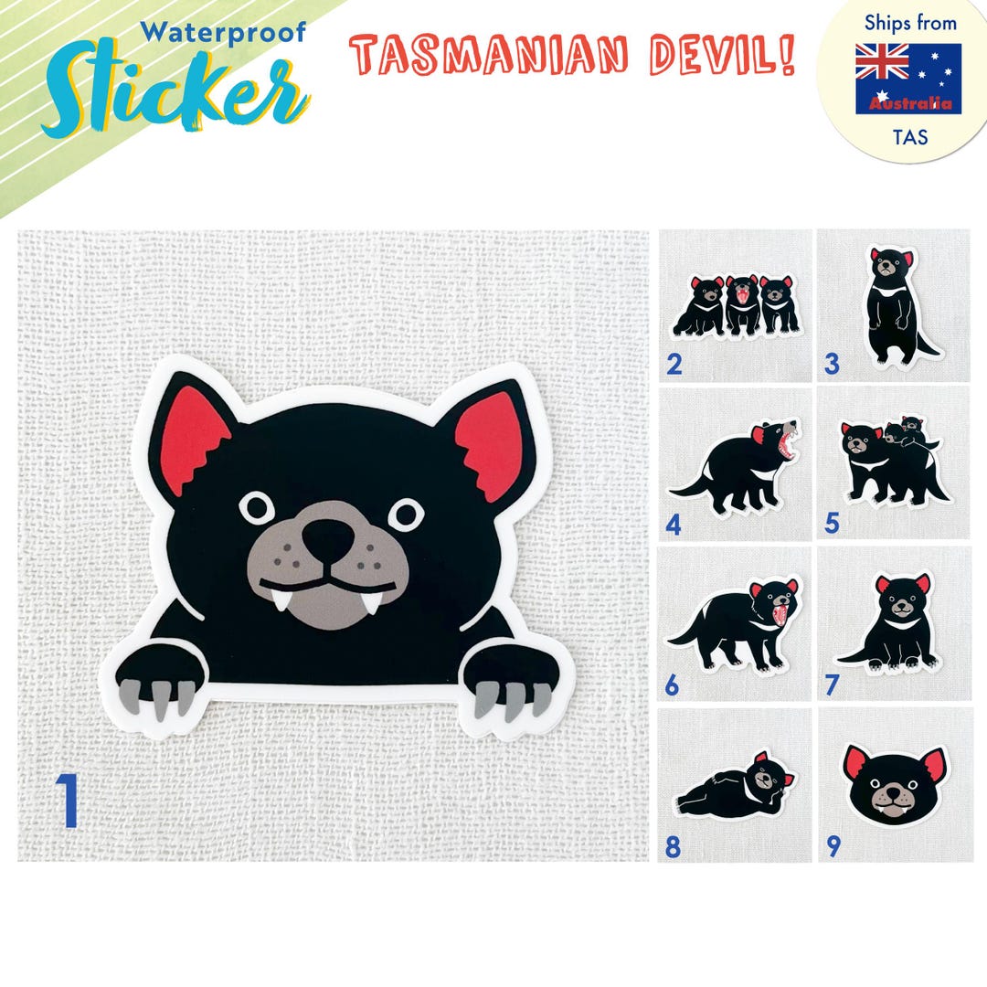 Tasmanian Devil Sticker【shipping From AUS】 - Etsy