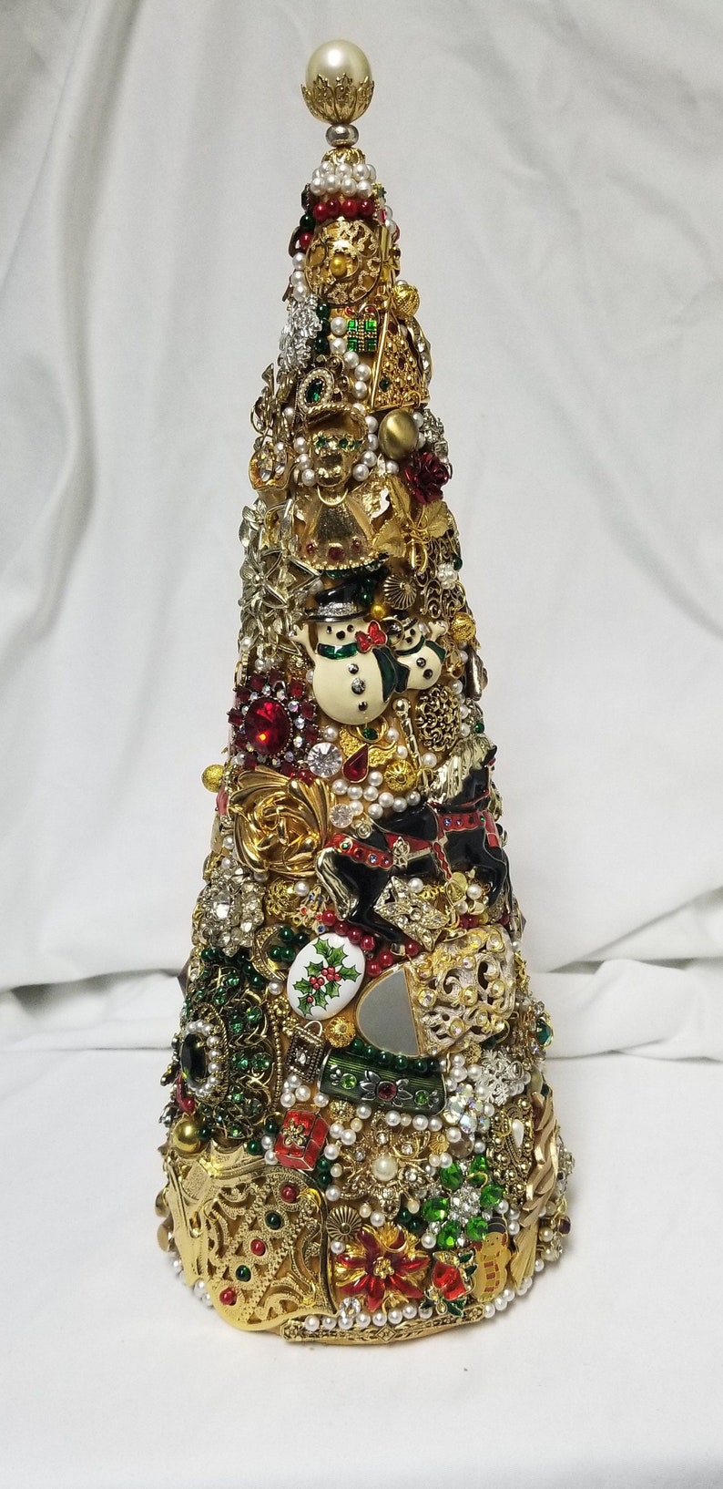 Vintage Jeweled Christmas Tree - Etsy