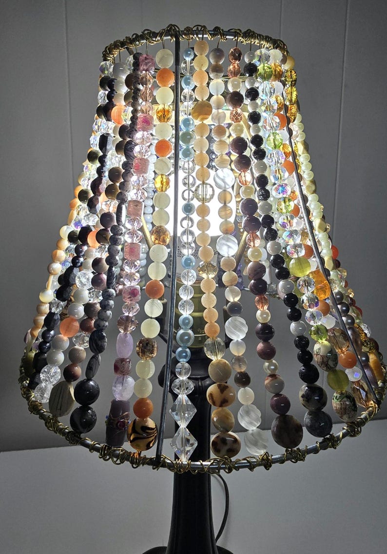 Hand Beaded Lampshade - Etsy