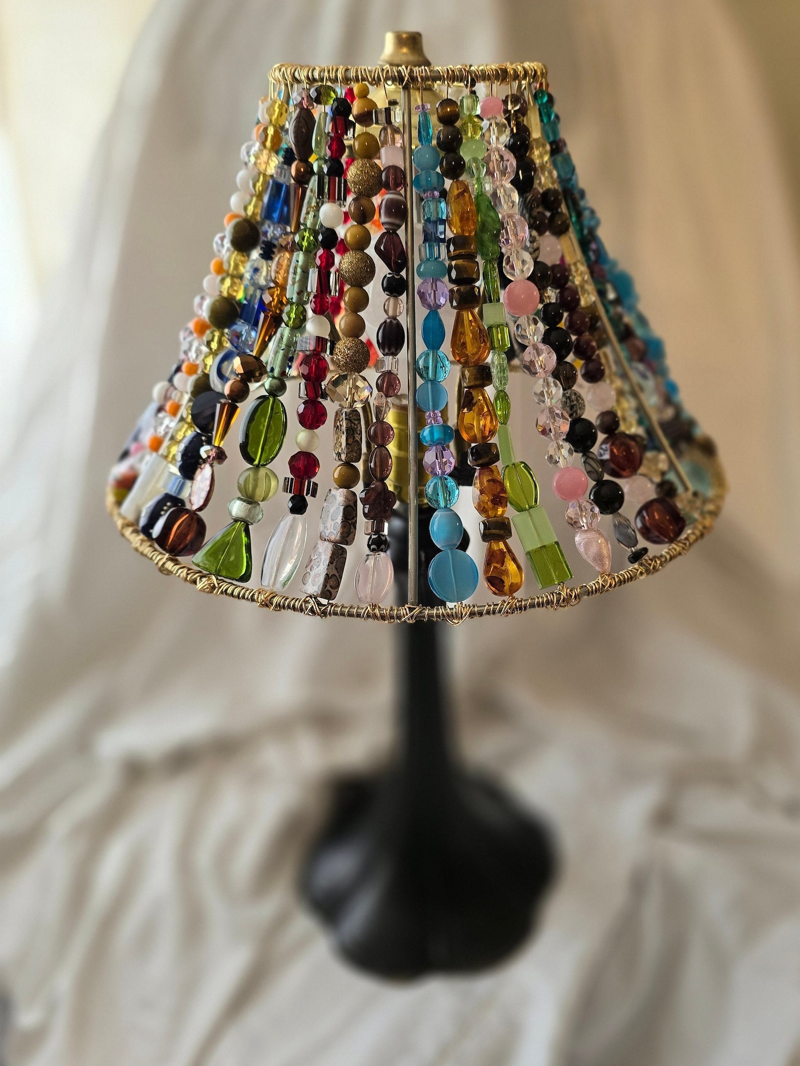 Handmade Beaded Lampshade - Etsy