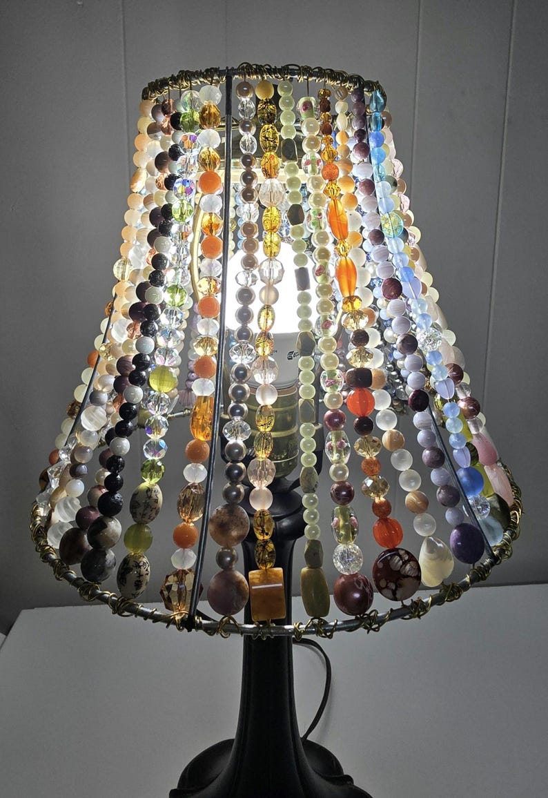 Hand Beaded Lampshade - Etsy