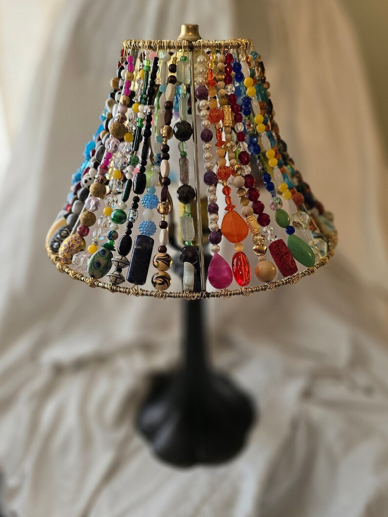 Handmade Beaded Lampshade - Etsy