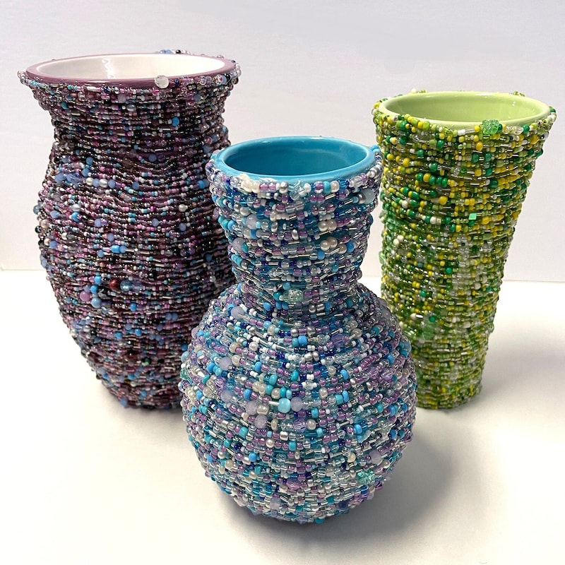 Beaded Vase - Etsy
