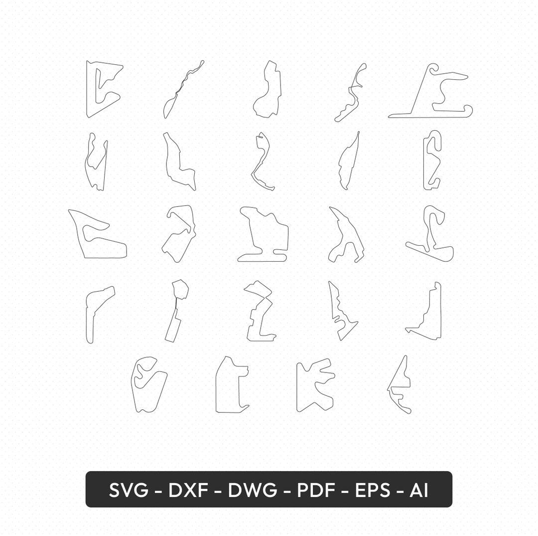 2024 Track Vector Graphics 2024 Circuit Graphics Race Track Bundle ...