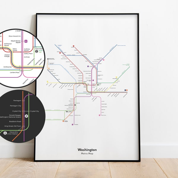 Metro Map - Etsy