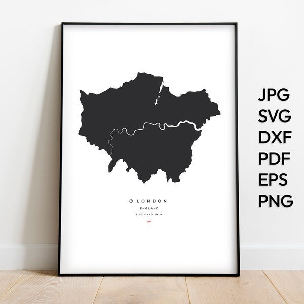 London Map Svg - Etsy