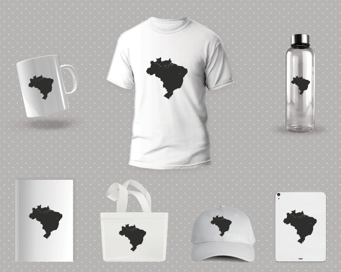 Brazil Map Svg Png Pdf Dxf Eps Brazil Print Brazil Vector File Brazil ...