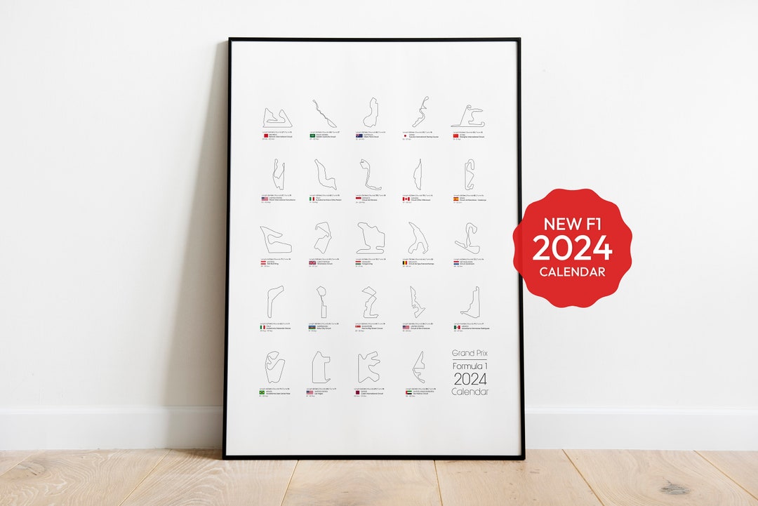 Formula 2024 Calendar Formula 2024 Schedule Racing - Etsy Polska