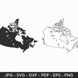 Canada Map Svg Png Pdf Dxf Eps Canada Print Canada Vector File Canada ...