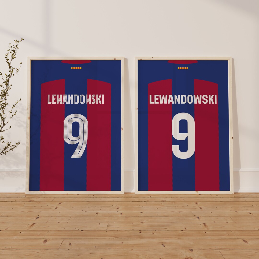 2er Set Robert Lewandowski Poster Poster von Barcelona Sport Poster ...