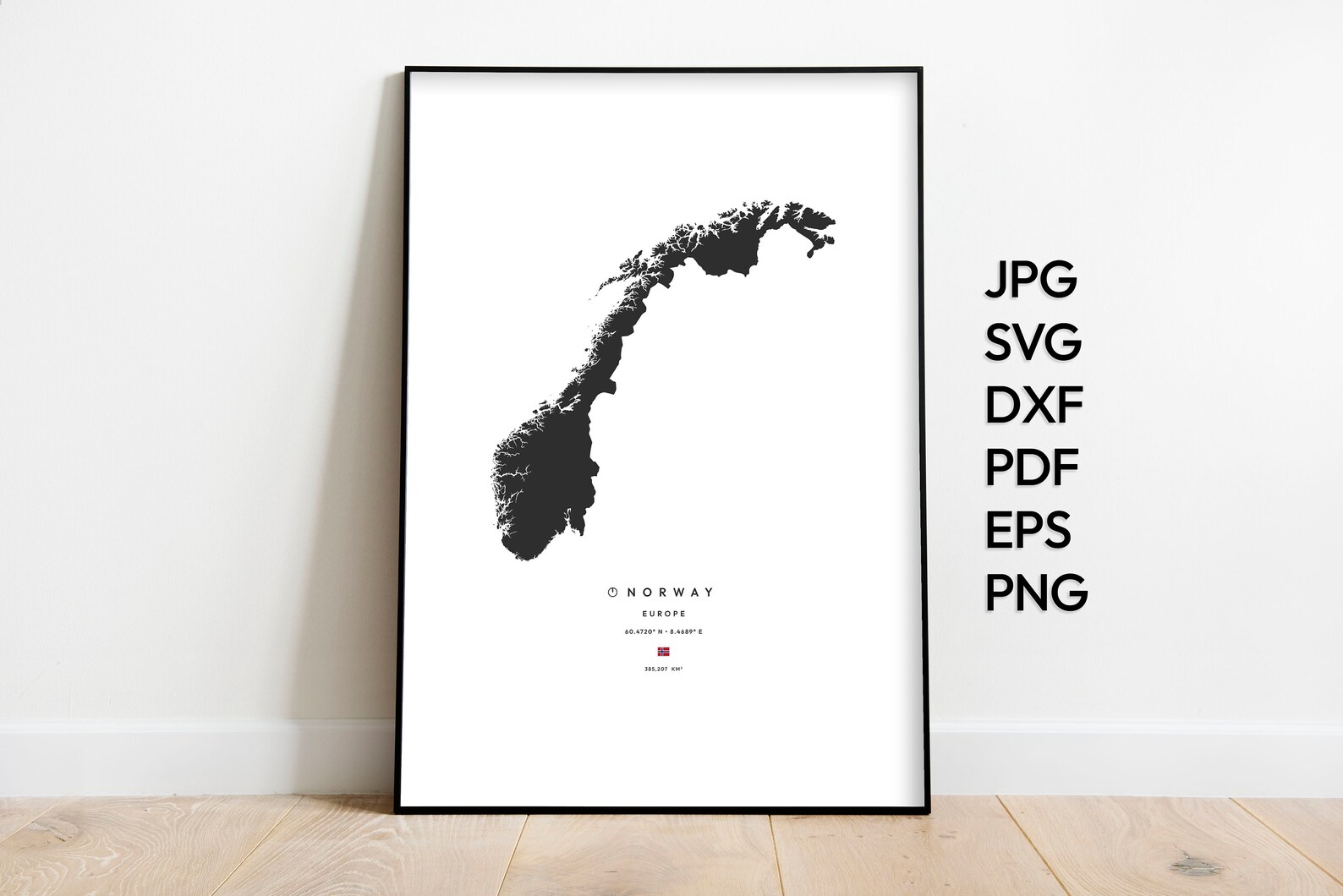 Norway Map Svg Png Pdf Dxf Eps Norway Print Norway Vector File Norway ...
