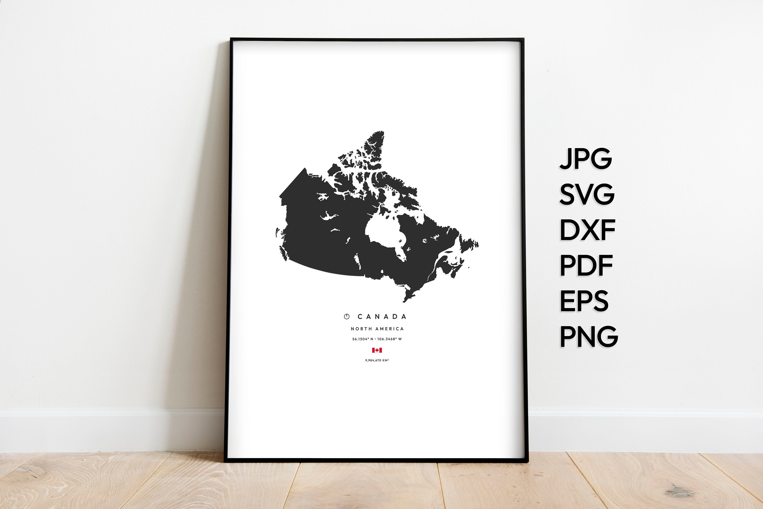 Canada Map Svg Png Pdf Dxf Eps Canada Print Canada Vector File Canada ...