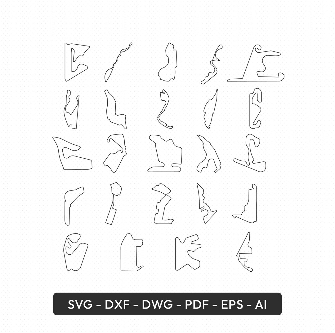 Buy 2024 Track Vector Graphics 2024 Circuit Graphics Race Track Bundle ...