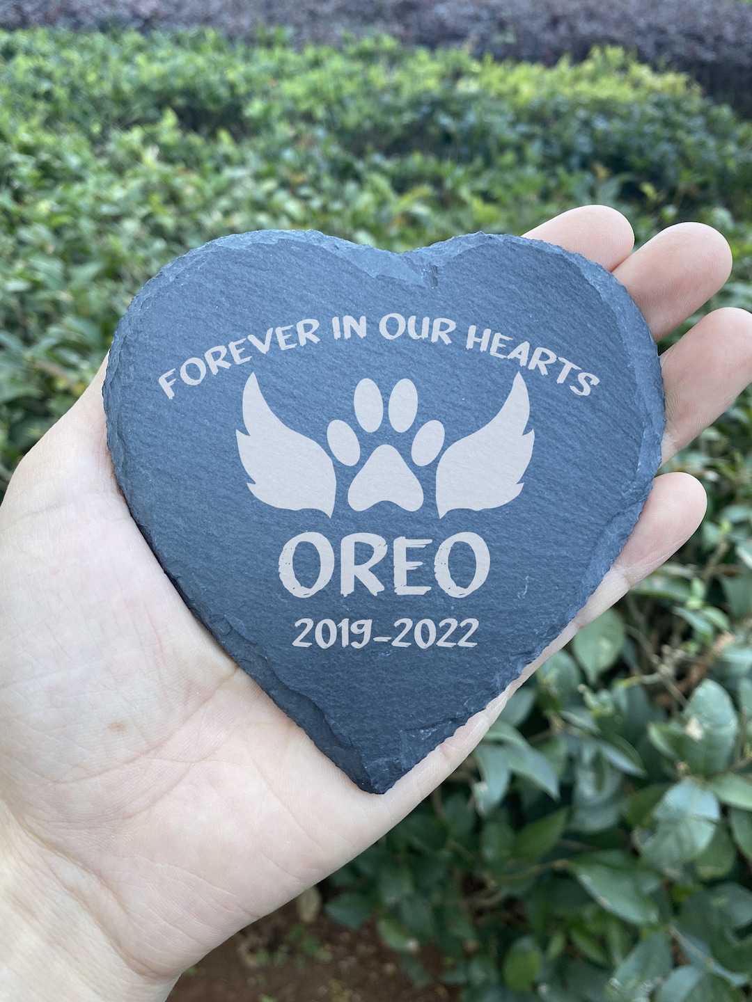 Custom Pet Memorial Stone, Pet Grave Stone, Personalized Engrave Dog ...