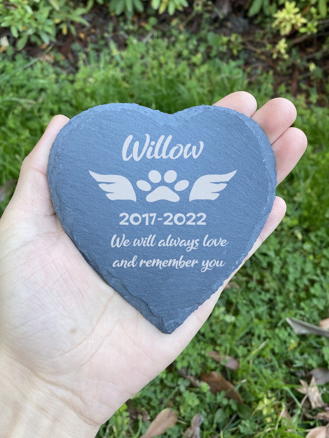 Custom Pet Memorial Stone, Personalized Engrave Dog Cat Memorial Plaque ...