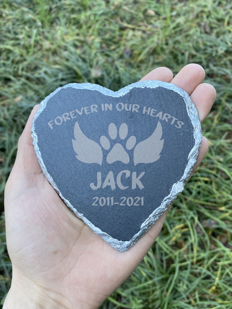 Custom Pet Memorial Stone, Pet Grave Stone, Personalized Engrave Dog ...