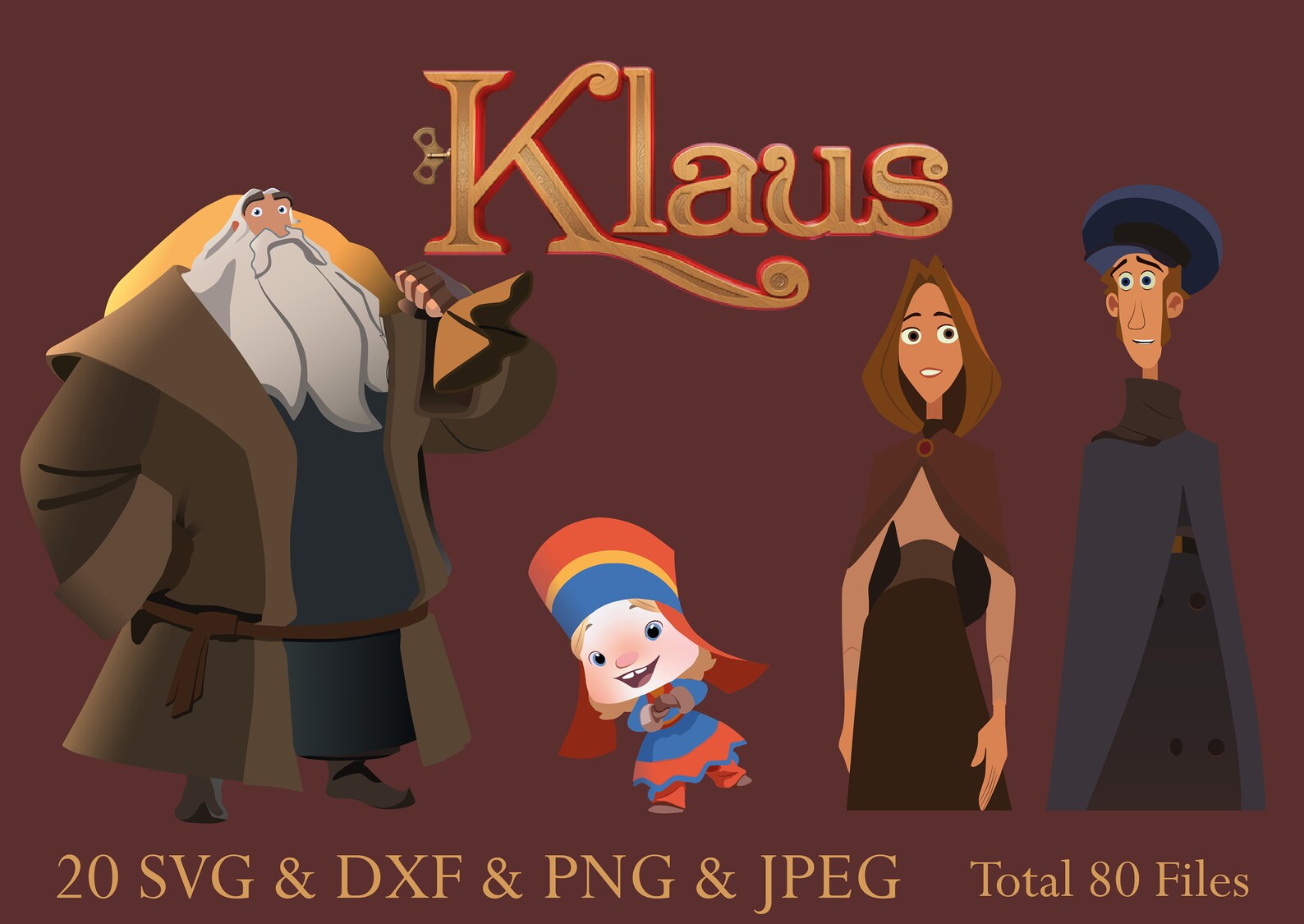 Klaus Clipart Klaus Svg Klaus Png Klaus Character Total 80 - Etsy Ireland