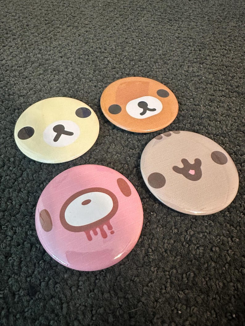 Cute Kawaii Button Pins - Etsy