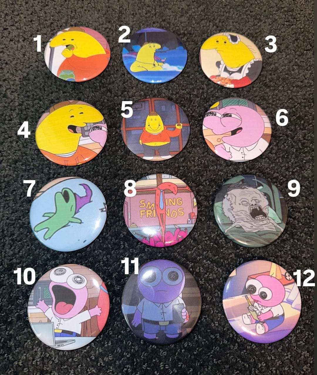 Smiling Friends Button Pins - Etsy