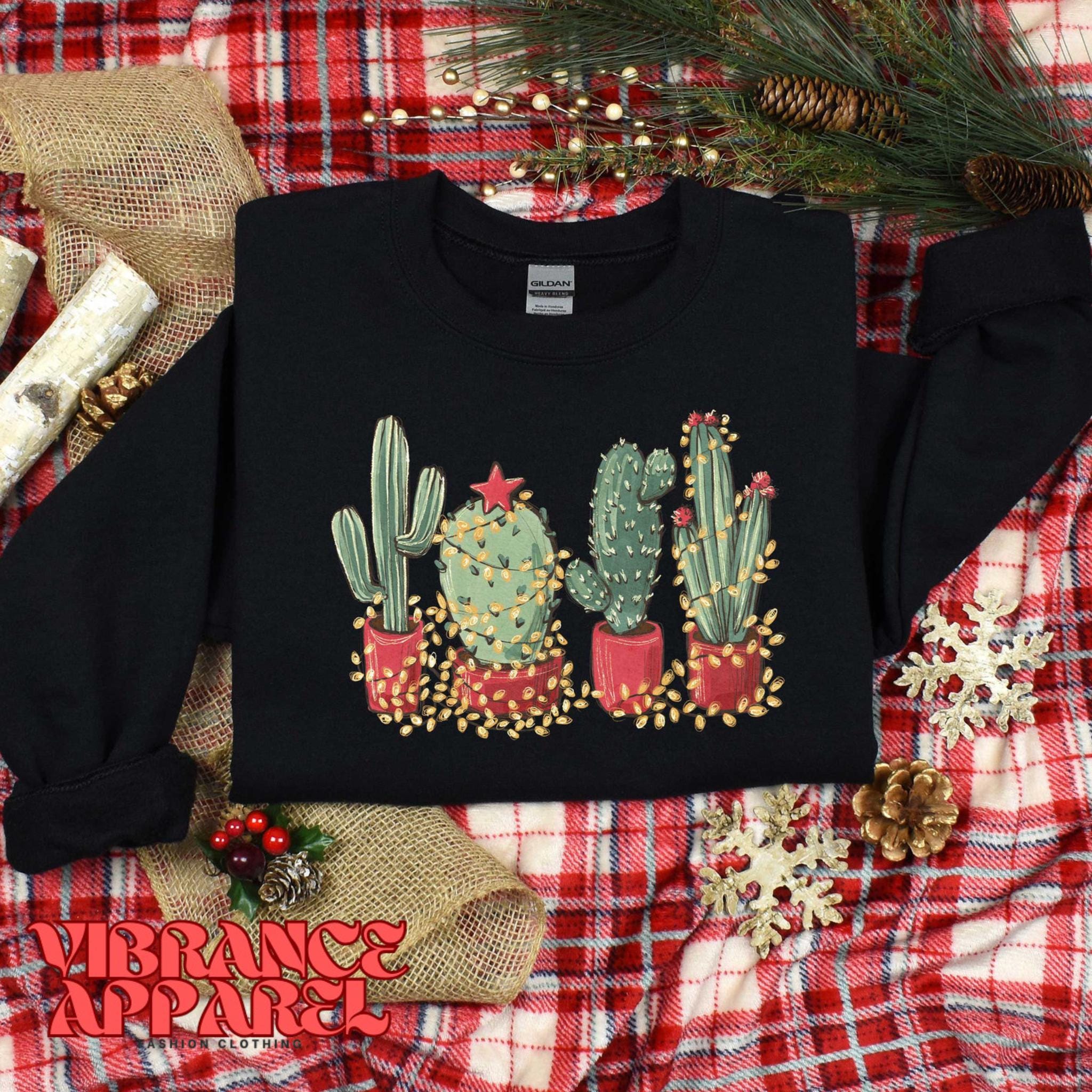 Christmas Cactus Sweater, Christmas Cactus, Christmas Cactus Shirt ...