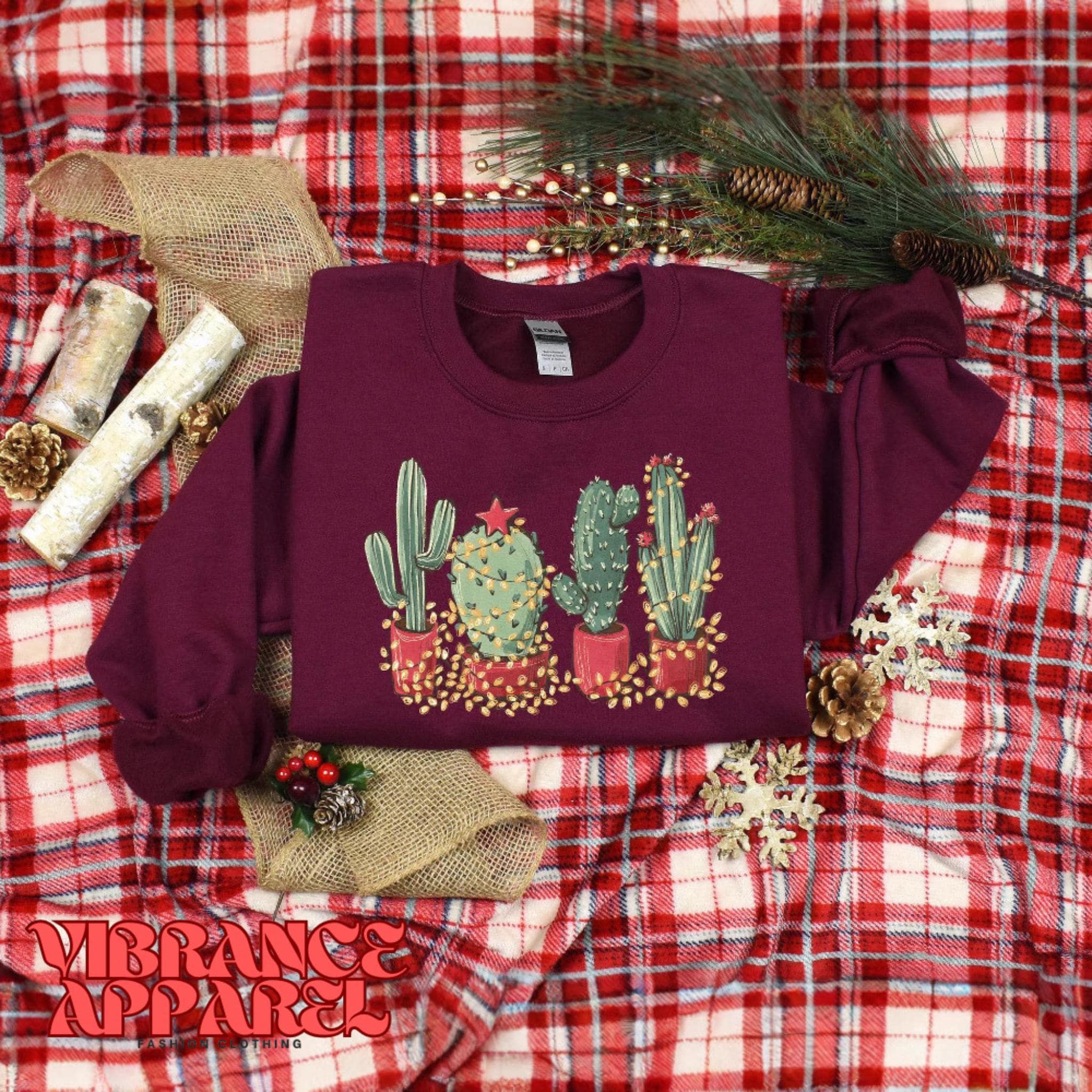 Christmas Cactus Sweater, Christmas Cactus, Christmas Cactus Shirt ...