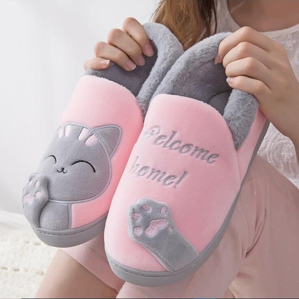 Cat Slippers - Etsy